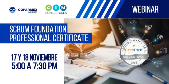Curso: Scrum Foundation Professional Certificate (SFPC) - Coparmex